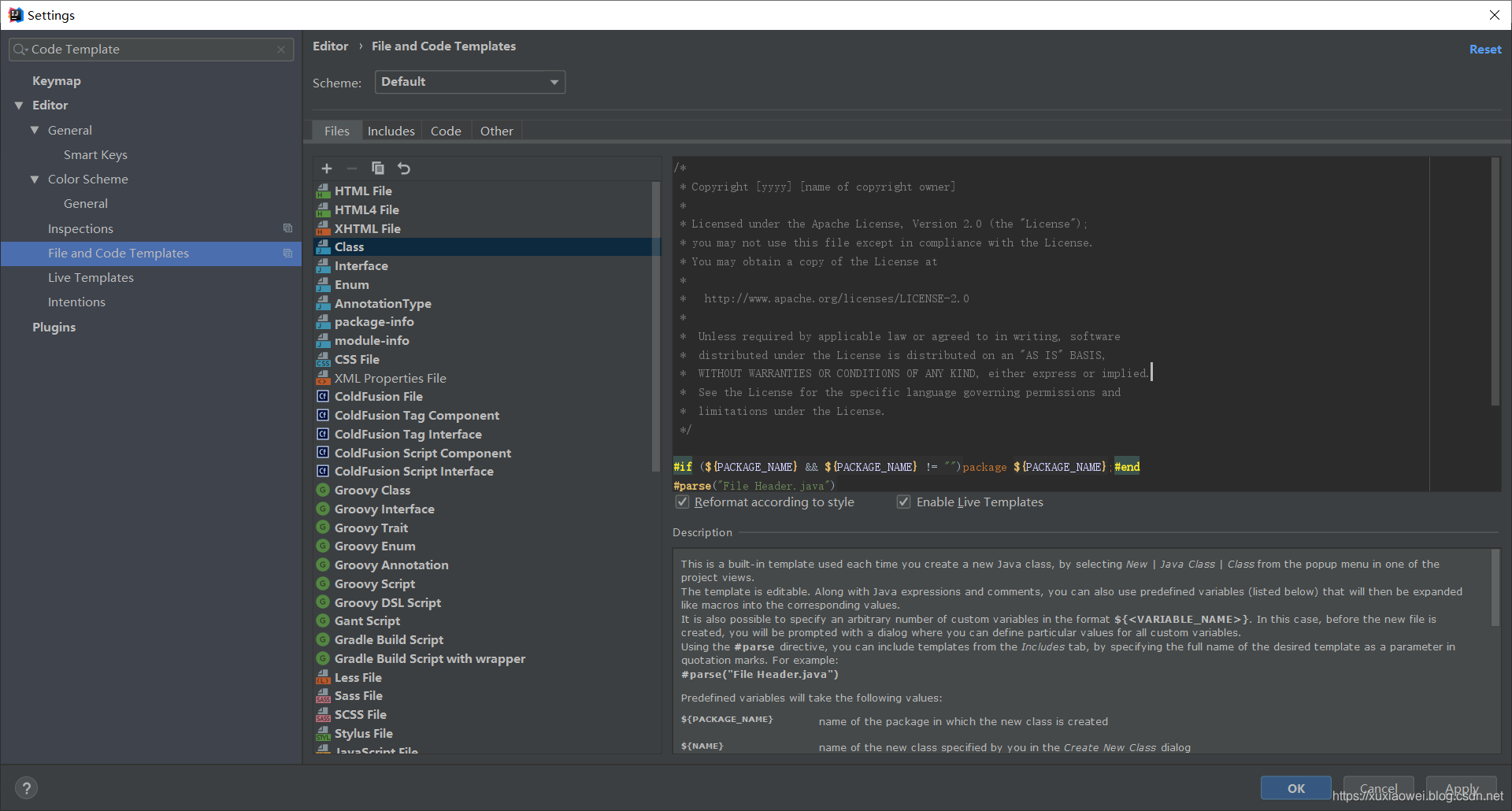 IDEA 20191.3 添加 Apache License, Version 2.0_licensed under the apache ...