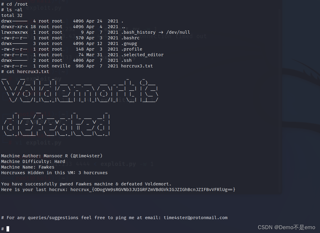 【VulnHub靶场】——HARRYPOTTER第三部: FAWKES_monkeycom-CSDN博客