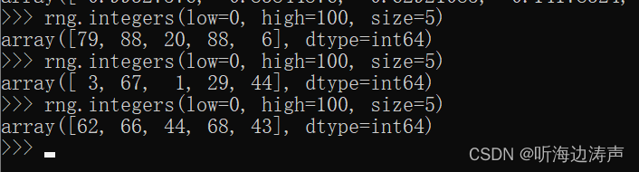 python：用numpy.random中的随机数生成器取样_python rng-CSDN博客