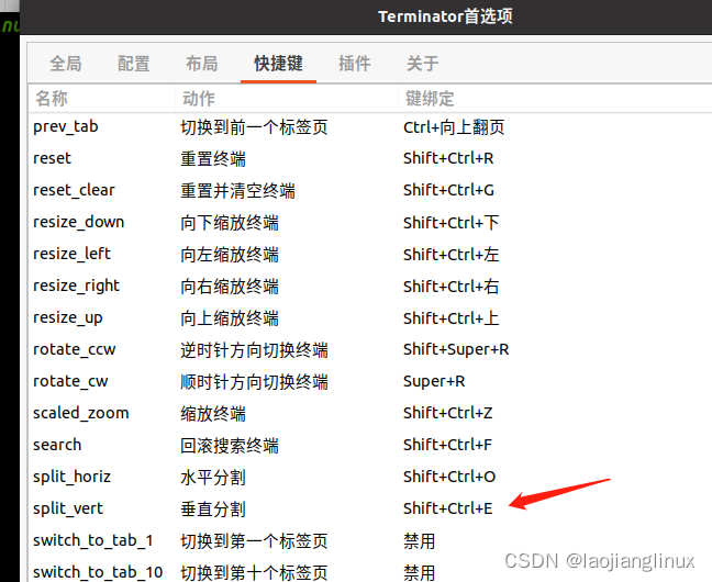 Ubuntu20.04 ctrl+shift+e 快捷键垂直分屏没反应_ubuntu没法分屏-CSDN博客
