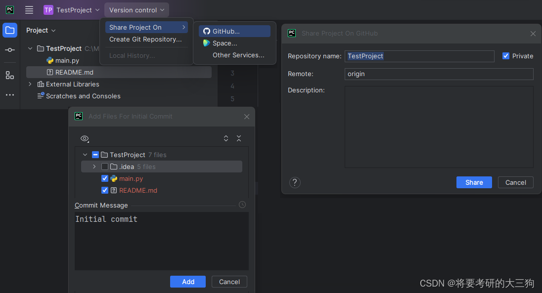 使用Pycharm连接GitHub_pycharm怎么连接github-CSDN博客