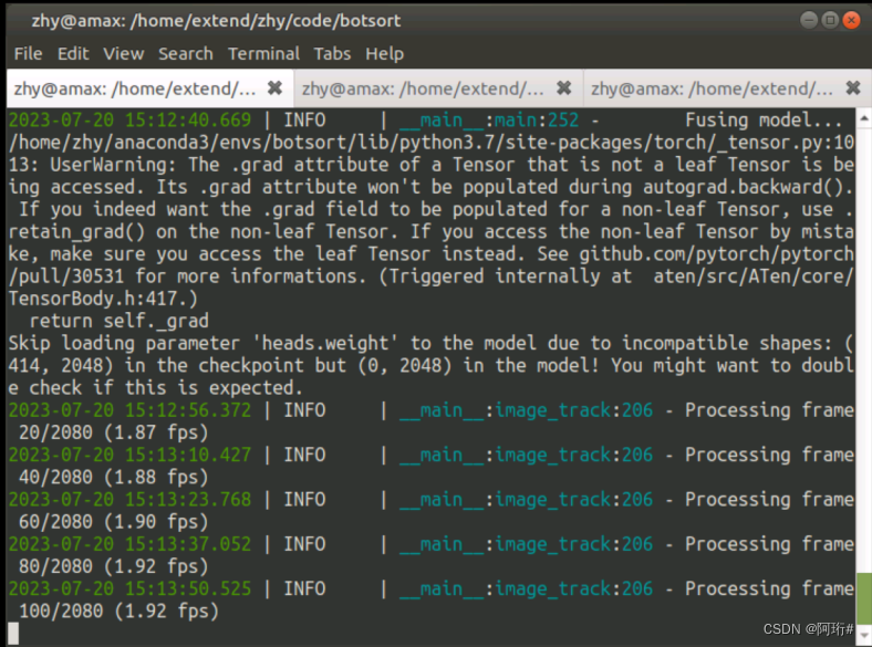BOT_SORT复现（Ubuntu20.04）_bot sort-CSDN博客