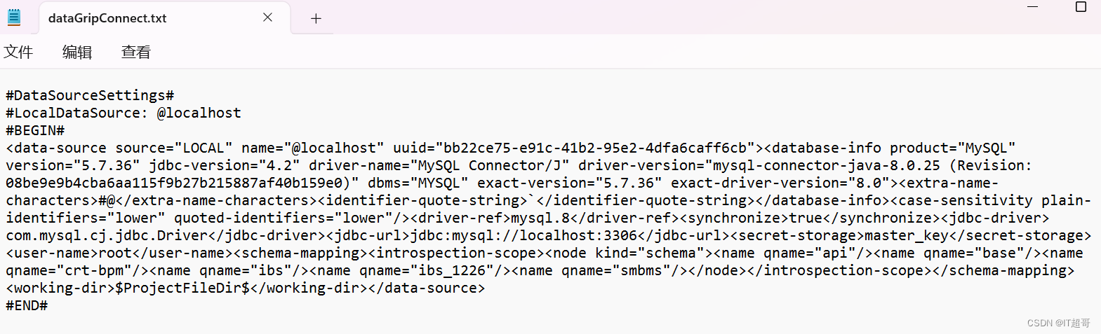 换电脑后dataGrip导出导入数据库连接配置信息_idea_IT超哥-AtomGit开源社区