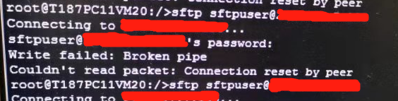 Sftp 登录报错： Packetwritewait Connection To Xxxxxxxxxxx Broken Pipe 