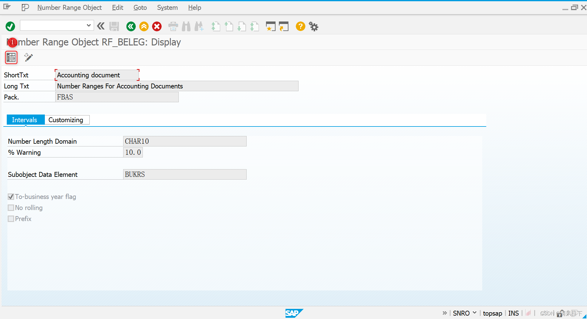 60 SAP报错：对象 RF_BELEG 1088 不存在间隔 50/截止年度 2024(Interval 50/to year 2024 does not exist for object ...