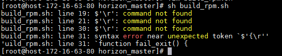 执行sh报错syntax error near unexpected token `$'{\r''_sh: -c: line 0: syntax error near unexpected ...