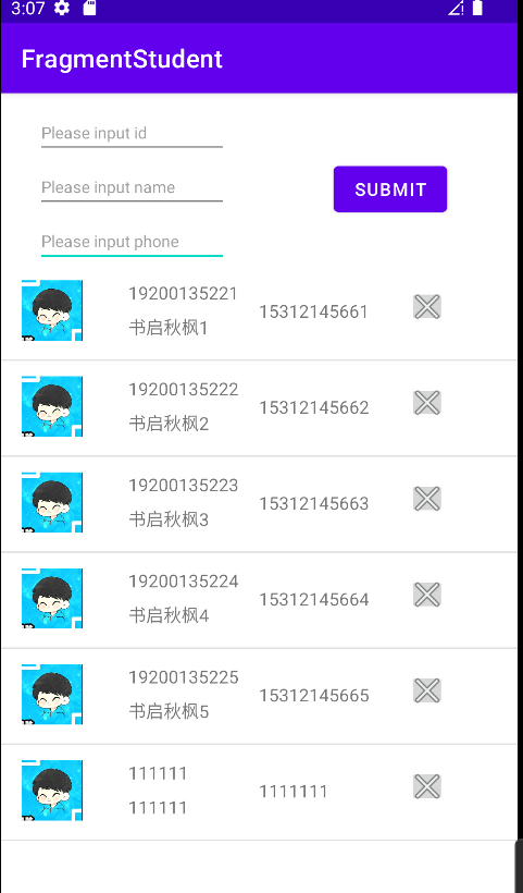 实验五 Android Studio ListView列表视图【班级名单列表视图01】_android studio fragment listview-CSDN博客