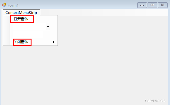 【26】C# 窗体应用WinForm ——【右键菜单栏ContextMenuStrip属性、方法、应用】、状态栏菜单StatusStrip ...