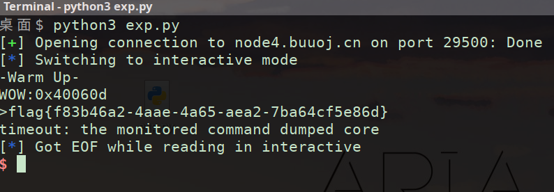 【BUUCTF】_got eof while reading in interactive-CSDN博客