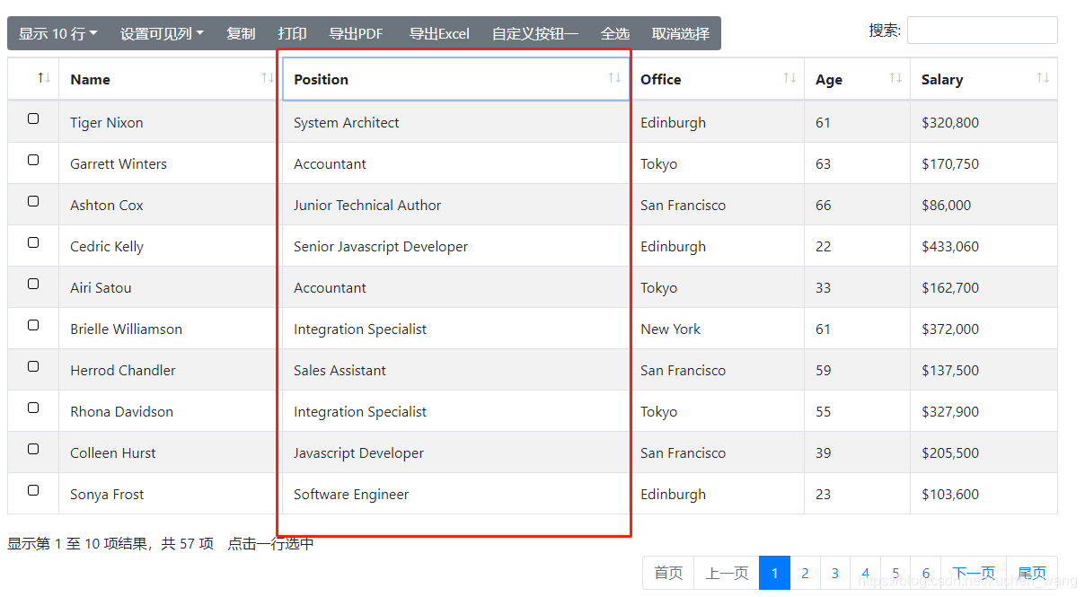 前端控件JQuery Datatables使用——常用功能初始化_jquery.datatables.min.js-CSDN博客
