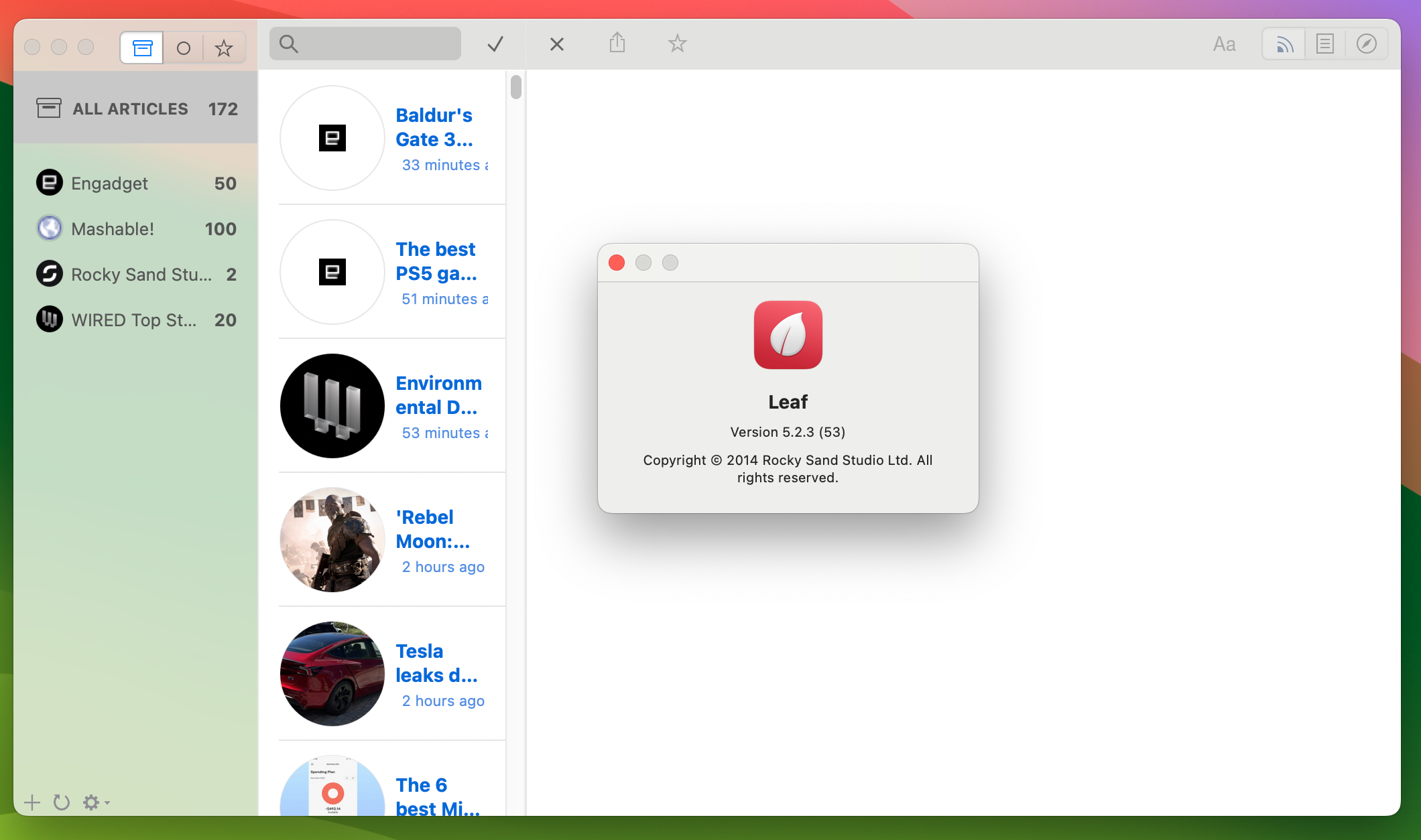 Leaf for Mac v5.2.3 好用的rss阅读器_mac rss阅读器-CSDN博客