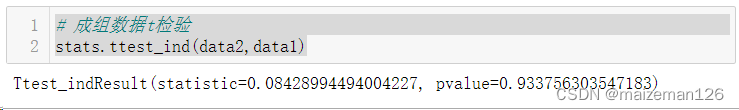 Python统计分析——双样本均值比较python检验两个不同观测值的样本均值是否有差异 Csdn博客