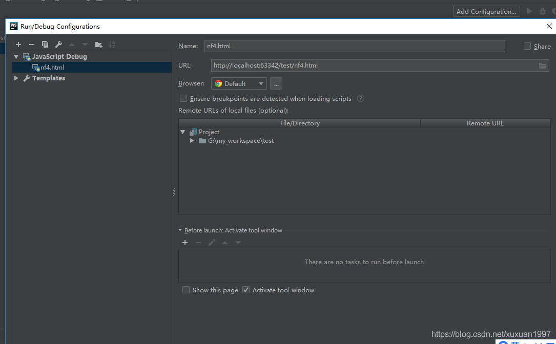 WebStorm调试JavaScript_webstorm javascript debug 缓存在哪-CSDN博客