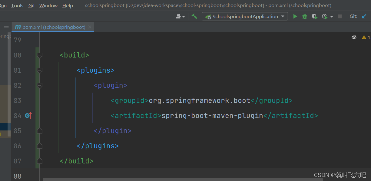 no main manifest attribute, in schoolspringboot-0.0.1-SNAPSHOT.jar_no main manifest attribute ...