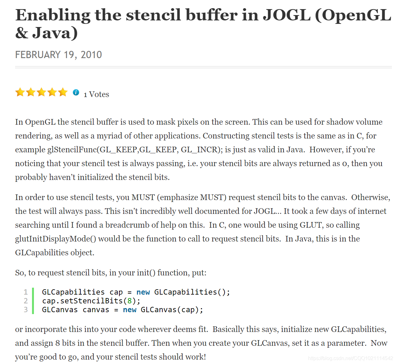 OpenGL/JOGL使用模板测试(Stencil test)_jogl html-CSDN博客