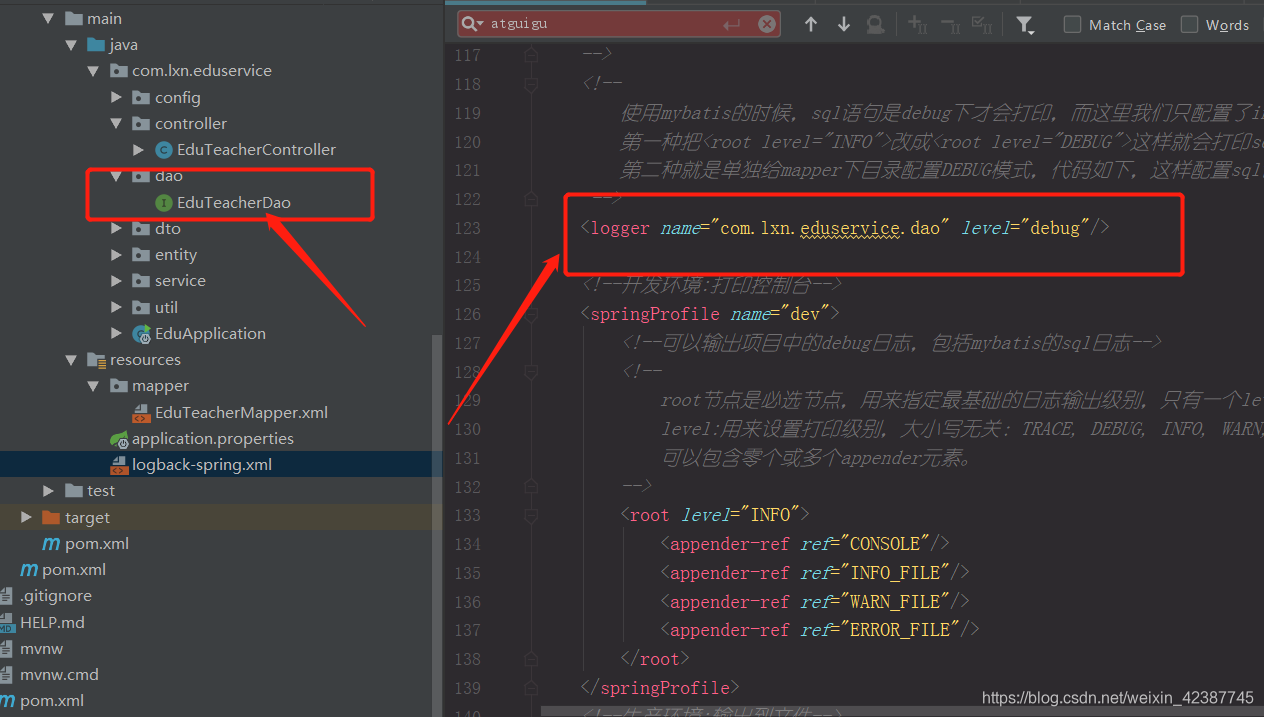 springboot集成logback日志级别不生效，无法输出SQL语句_logback-spring.xml不打印sql脚本-CSDN博客