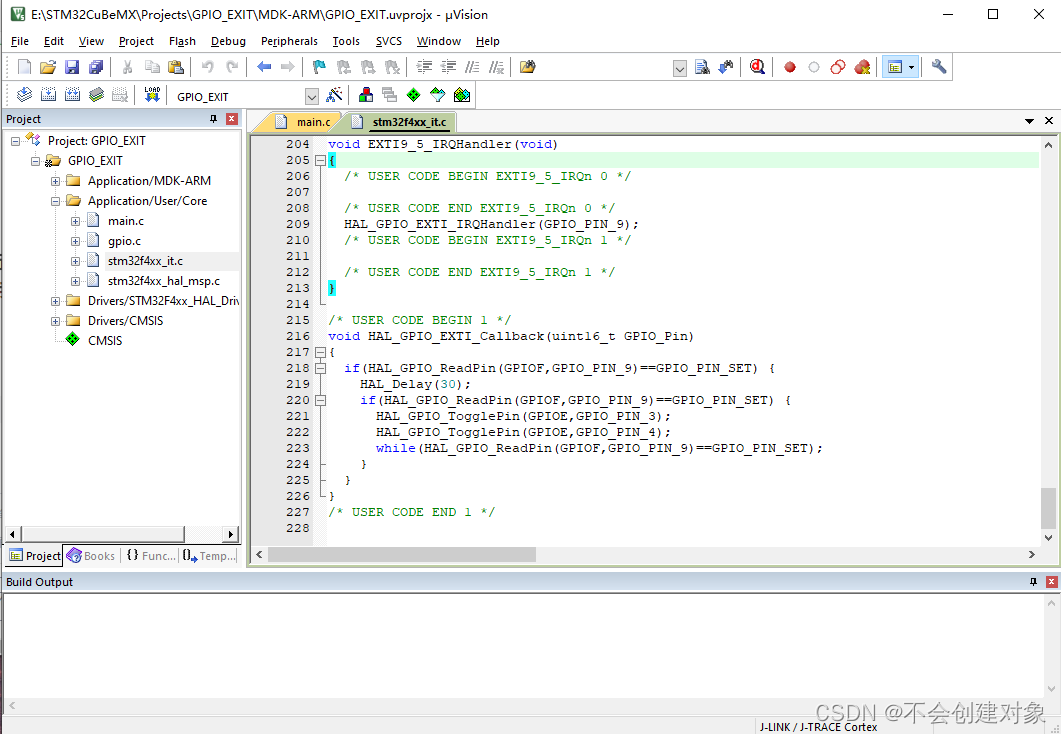 基于HAL库STM32CuBe的外部中断EXIT（STM32F407ZGT6）_stm32怎么查看io在哪个exit上-CSDN博客