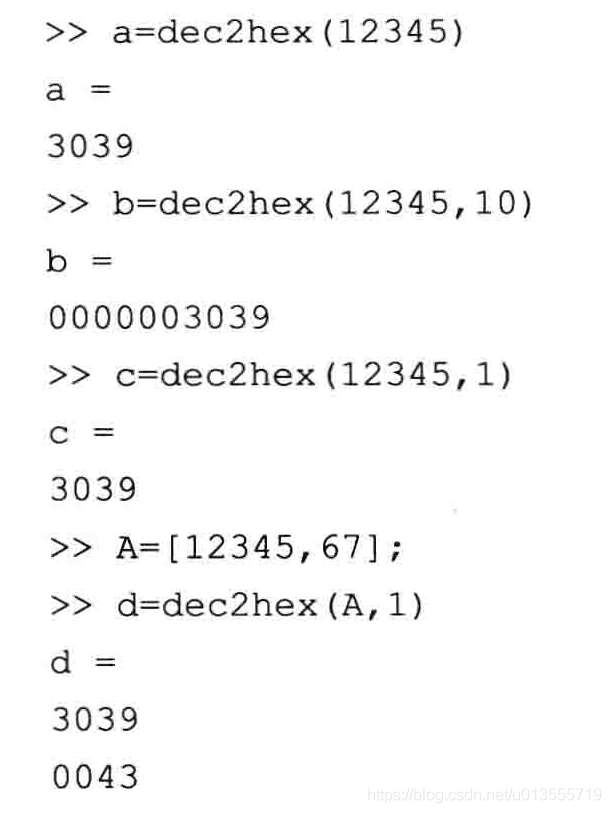 Matlab学习笔记106 字符串与数值间的转换以及进制之间的转换matlab字符串转16进制 Csdn博客