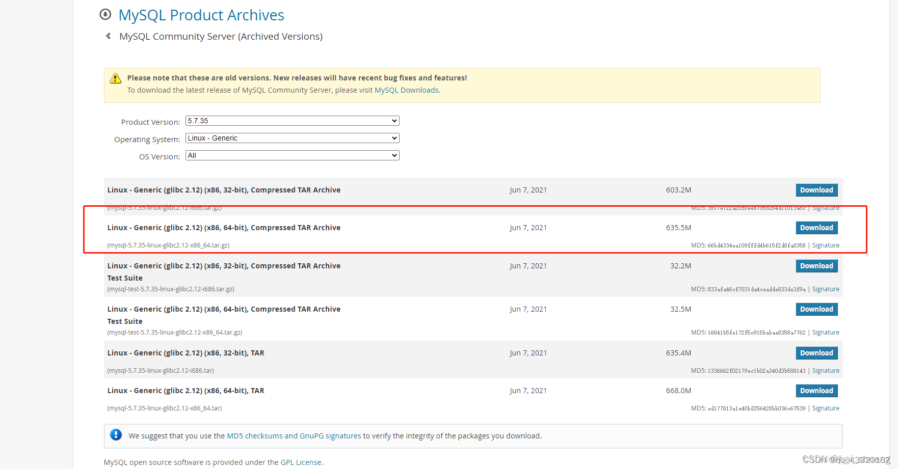 Linux 安装Mysql 详细教程_linux安装mysql5.7.35-CSDN博客