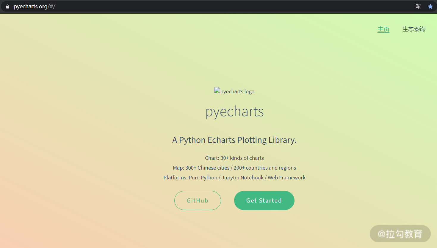 PyEchart 数据可视化环境_pyecharts官网-CSDN博客
