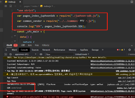 uniapp(vue3) - 微信小程序平台使用import引入外部js文件出现undefined，正常引入js文件(sdk插件)文件路径正确但console.log控制台打印时却是 ...