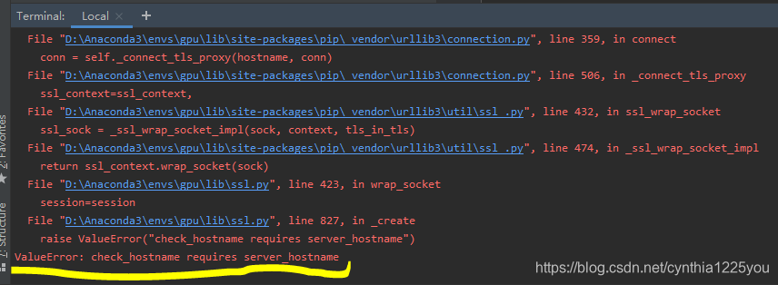 解决pip install error: check_hostname requires server_hostname_pip install check-CSDN博客