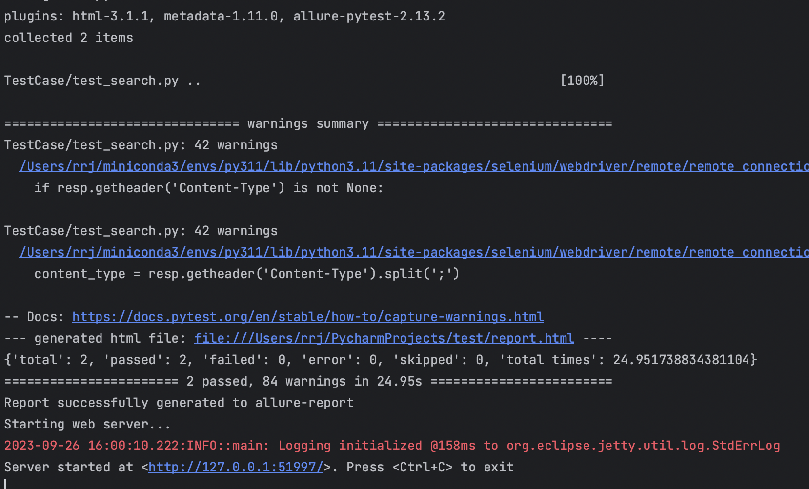 AttributeError: ‘CollectReport‘ object has no attribute ‘description‘_attributeerror ...