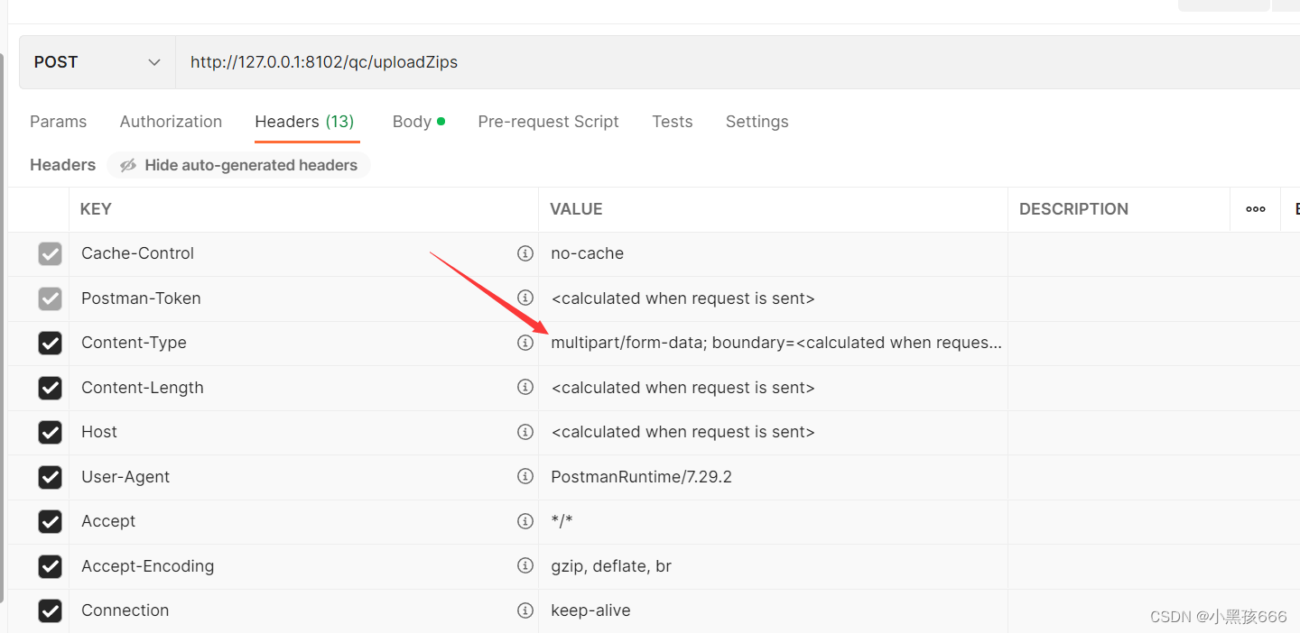 postman错误提示“Current request is not a multipart request”_postman current request is not a ...