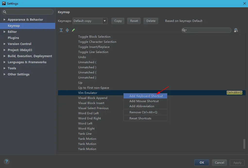 PyCharm中安装Vim插件ideavim 并关闭vim编辑模式_vim emulato-CSDN博客