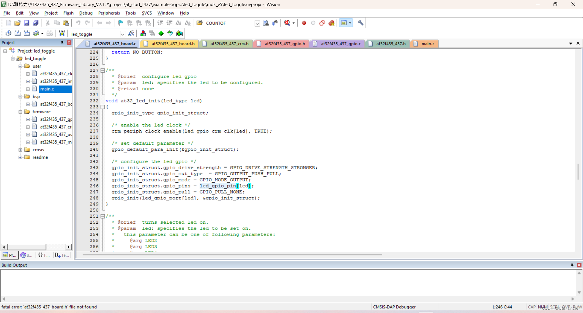 【AT32】第二章 雅特力AT32F437VGT7GPIO输入与输出的解析-CSDN博客