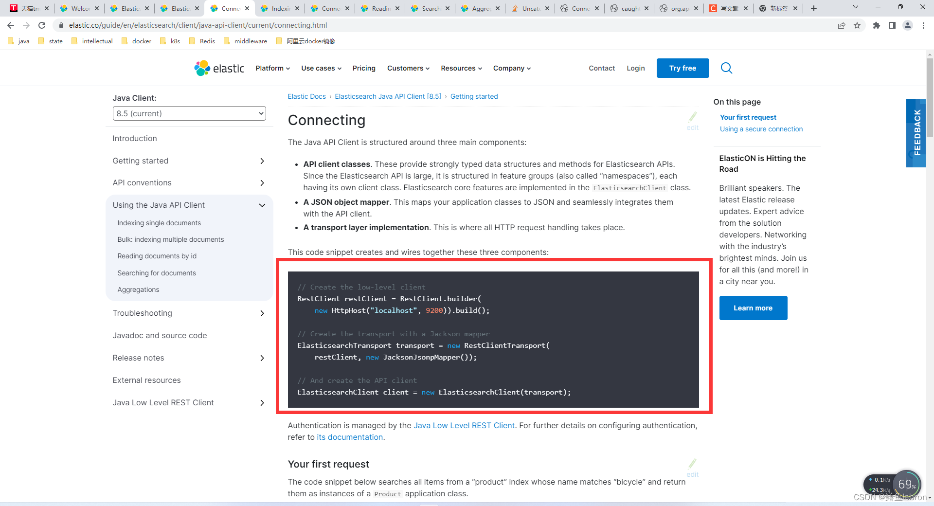 BS问题，elasticsearch 8.5.2 建立索引的时候报错 Connection is closed_elasticsearch connection is closed-CSDN博客