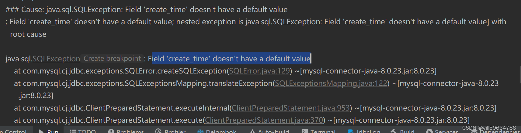 Field ‘create_time‘ doesn‘t have a default value问题解决_field 'createtime' doesn't have a default ...
