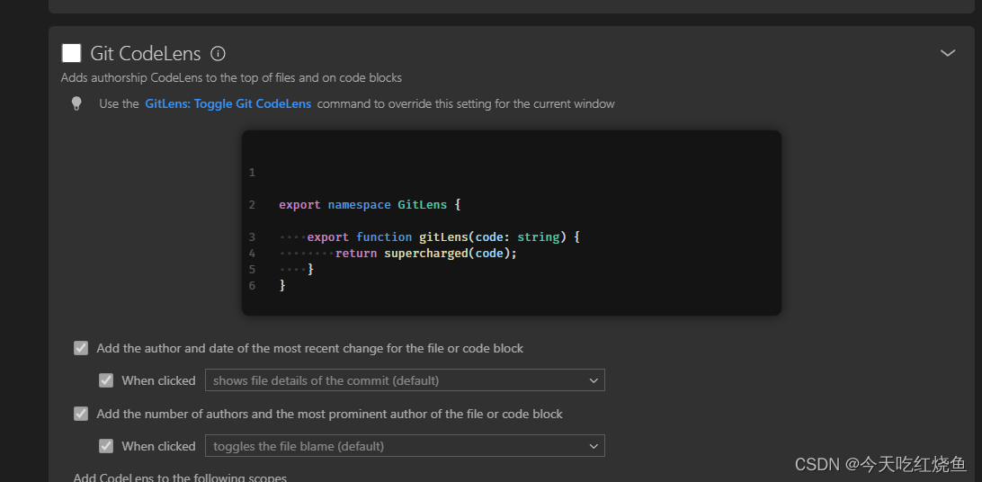 Vscode隐藏内联git信息gitlensvscode代码行不显示提交时间 Csdn博客 5382