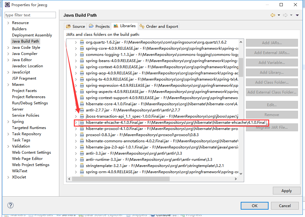 Eclipse导入Maven项目,报错提示:The import net.sf.ehcache.Cache cannot be resolved_the type net.sf.ehcache ...