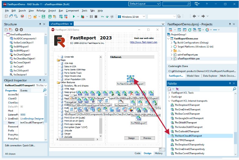 报表控件FastReport VCL 中新增 NextCloud 传输功能_fastreport 如何访问共享文件-CSDN博客