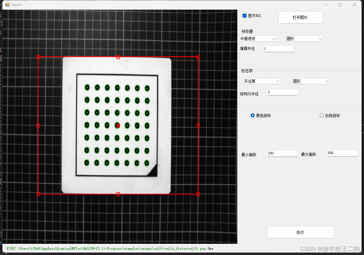 C#联合HALCON之Blob分析算法实现_c#,halcon,detachdrawingobjectfromwindow-CSDN博客