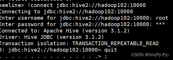 beeline报错：Error: Could not open client transport with JDBC Uri: jdbc:hive2://hadoop102:10000-CSDN博客