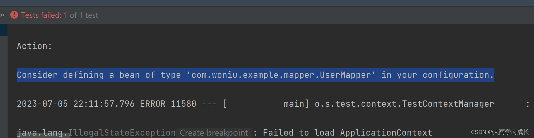 Consider defining a bean of type ‘xxxmapper‘ in your configuration.【已解决】_consider defining a ...