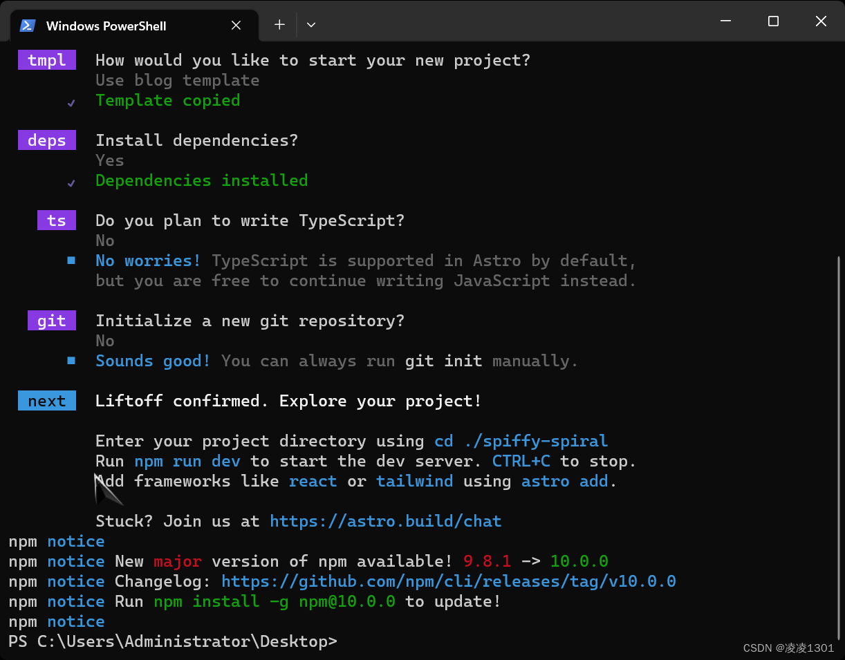 Astro建站教程：安装nodejs，npm下载Astro，安装扩展_astro在境内不能创建项目-CSDN博客