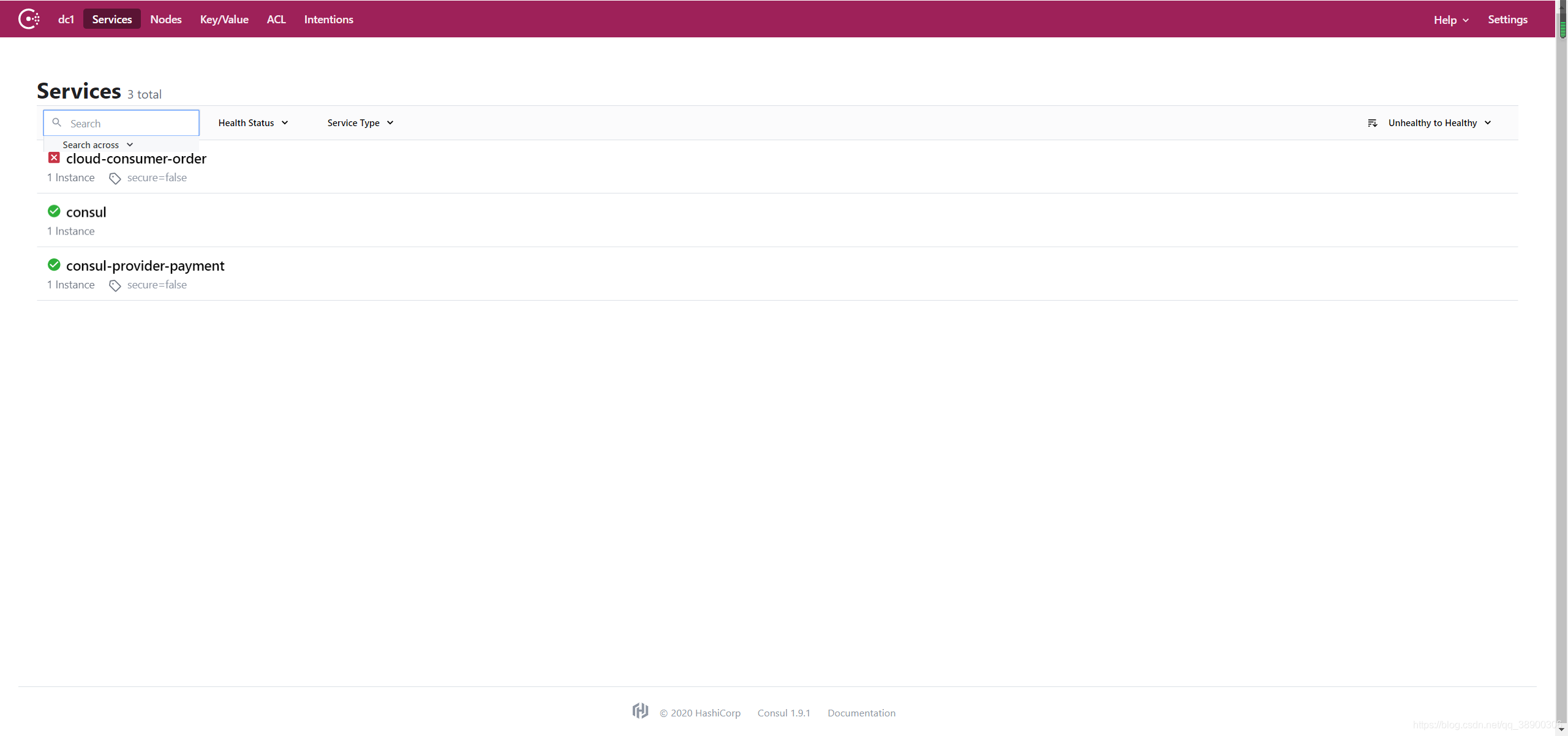 SpringCloud学习(七)---Consul_com.ecwid.consul.transport.rawresponse-CSDN博客