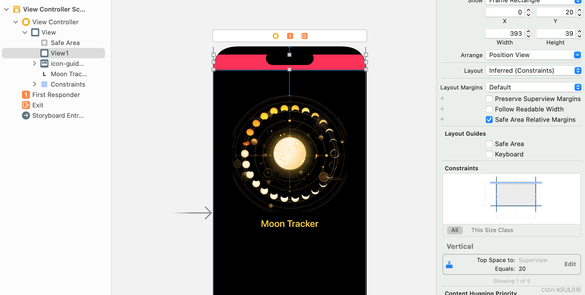 [SwiftUI]启动页LaunchScreen.storyboard中适配状态栏加安全区域的高度-CSDN博客
