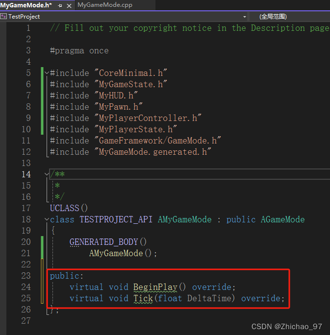 【UE C++】重写基类中的BeginPlay、Tick函数_ue c++ 重写-CSDN博客
