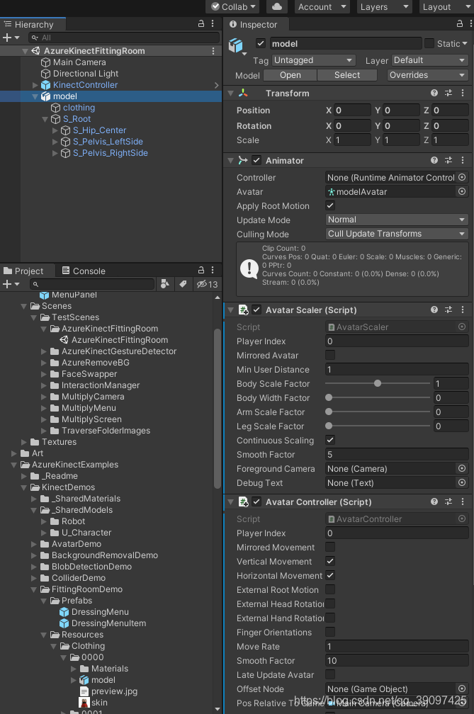 Unity AzureKinect 初识(四) 试衣镜_unity kinect 换装-CSDN博客