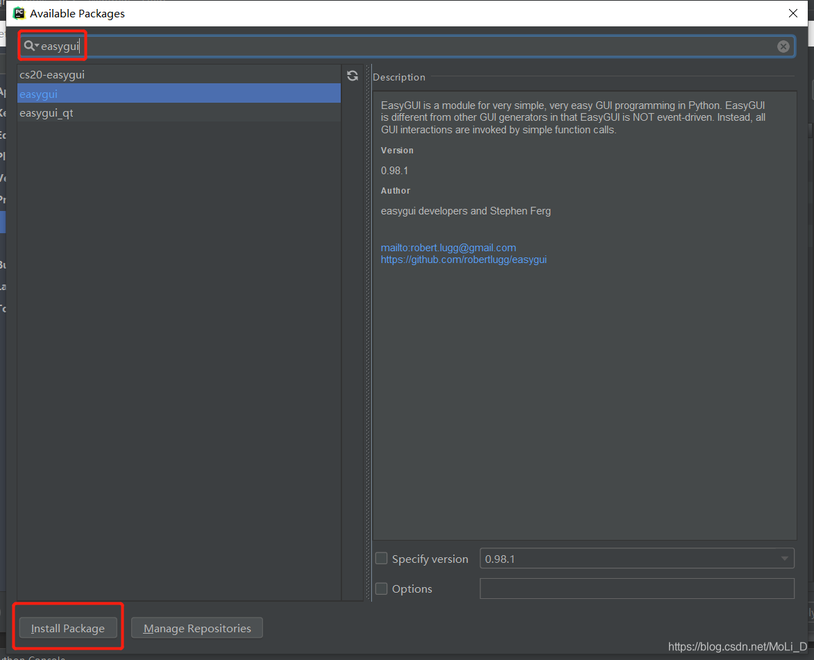python学习笔记之EasyGUI-CSDN博客