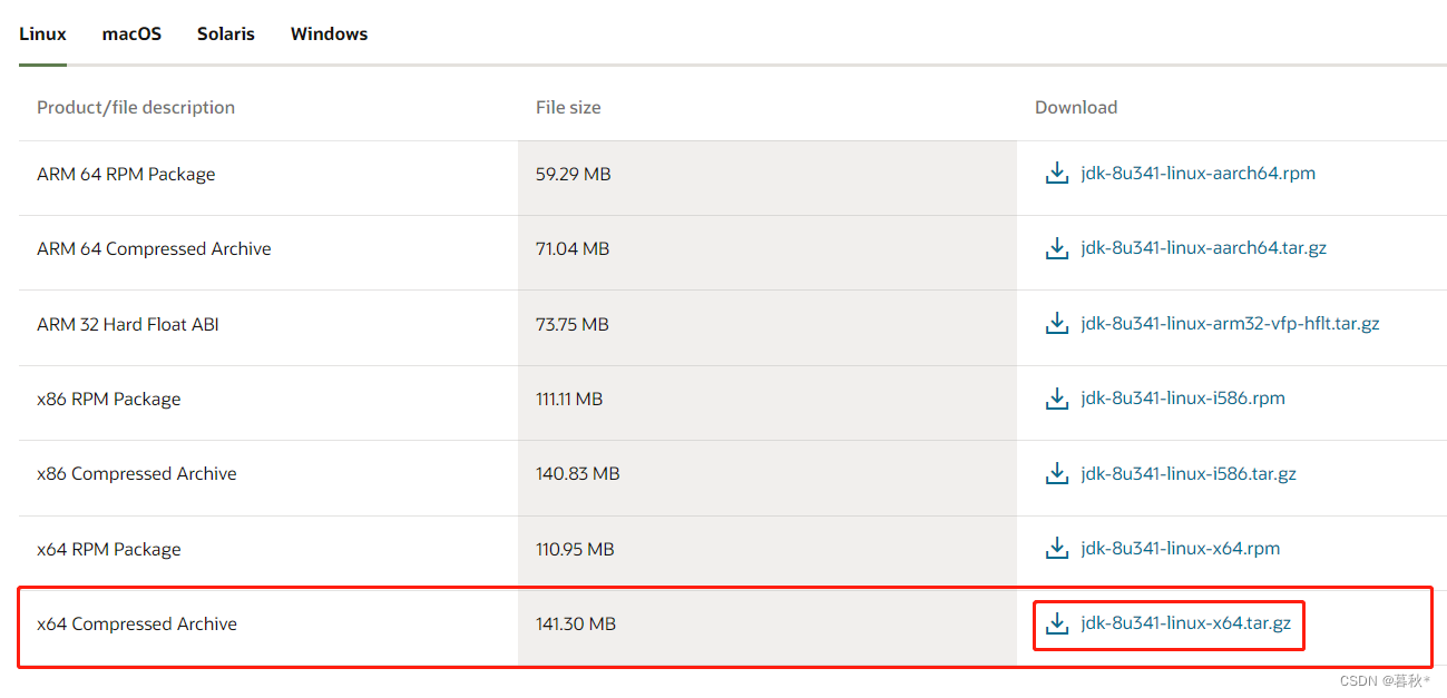 CentOS 8.2 64bit 安装Java jdk（1.8.0_341）_centos8.2 64bit-CSDN博客