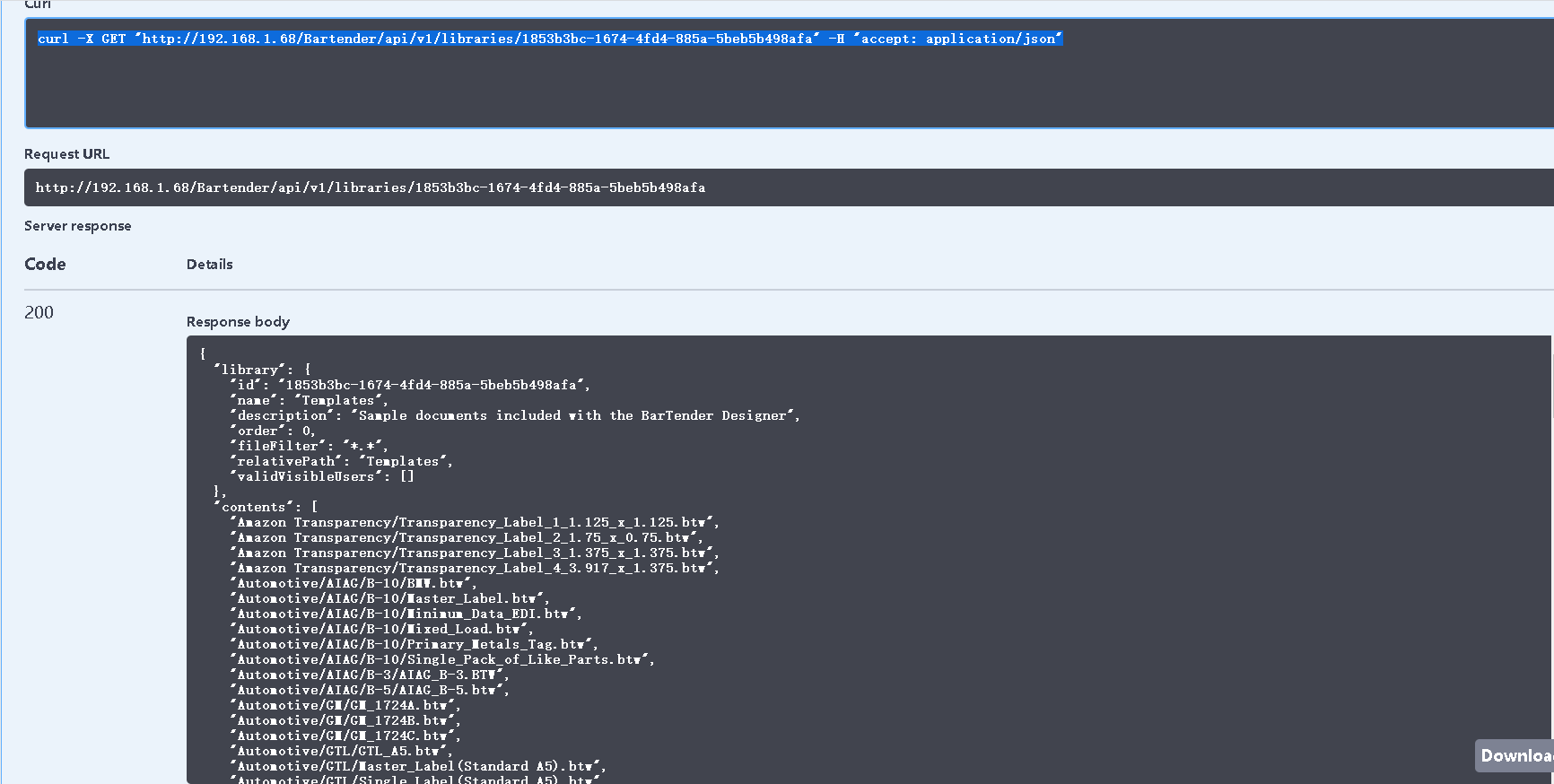 Bartender Http方式调用打印_bartenderprintclient-CSDN博客