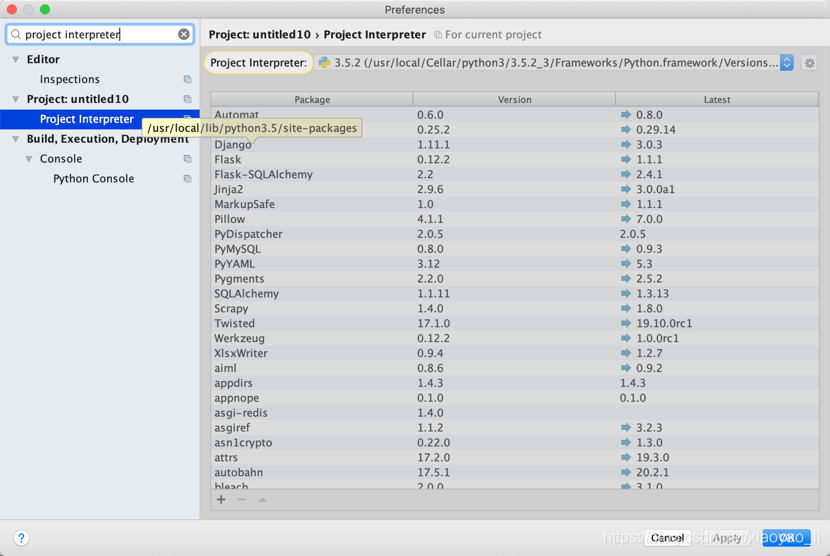 Mac系统下使用pycharm下Python3添加插件openpyxl_mac pycharm安装python 插件-CSDN博客