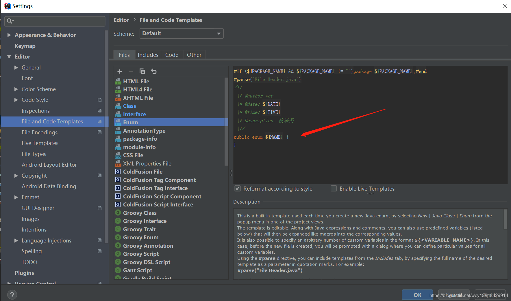 IDEA 报错 Unable to parse template "Enum" Error message:_unable to parse template "enum" error ...