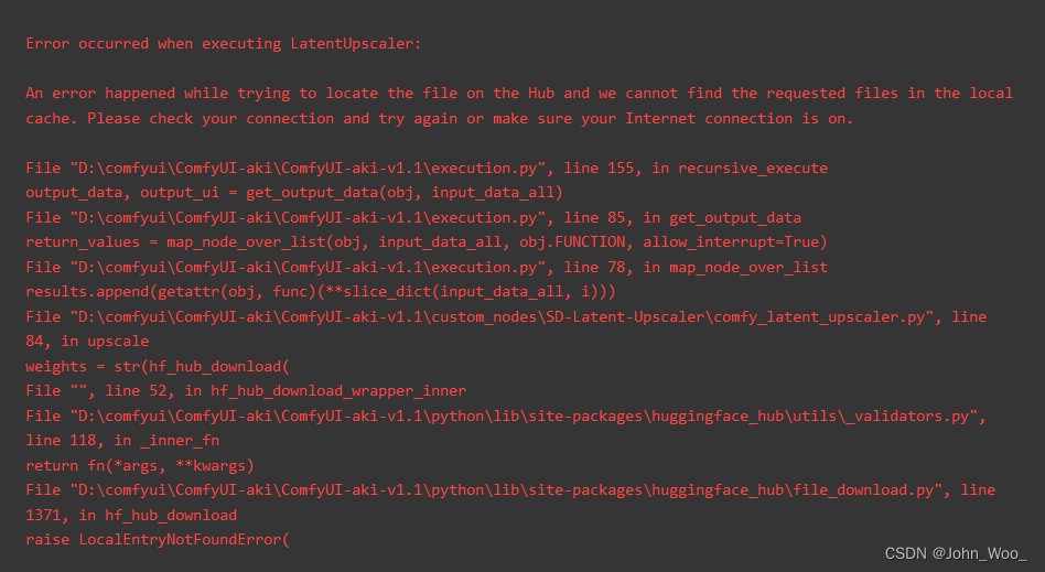 Error occurred when executing LatentUpscaler: An error happened while trying to locate the file ...