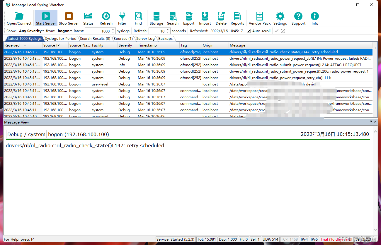 Windows 搭建Syslog、RSyslog日志服务器_syslog服务器-CSDN博客